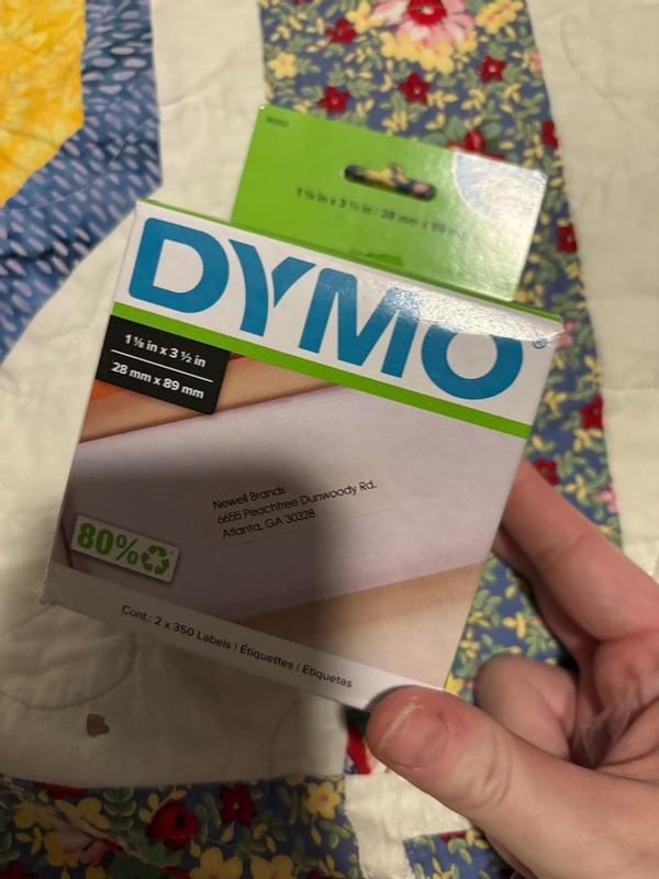 DYMO LabelWriter Address Labels 1.12 x 3.5 White 260 Labels Roll 2 ...