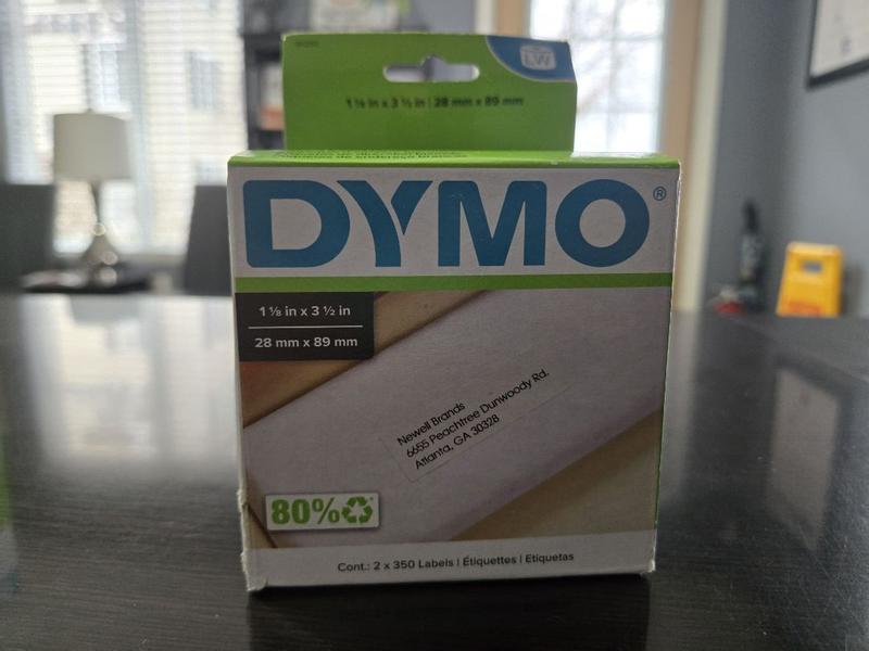 DYMO LabelWriter Address Labels 1.12 x 3.5 White 260 Labels Roll 2 ...