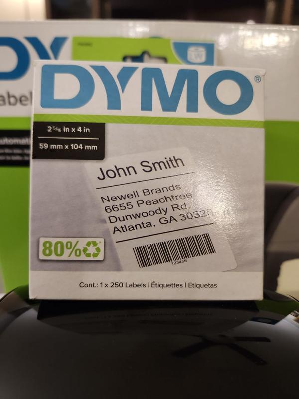 DYMO Labelwriter Shipping Labels 2.31 X 4 White 250 Labels/roll in the ...