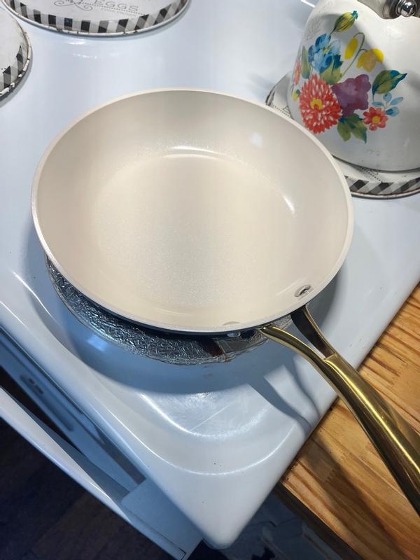 Gotham Steel Natural Collection 15-Piece Cookware Set in Cream/Navy ...