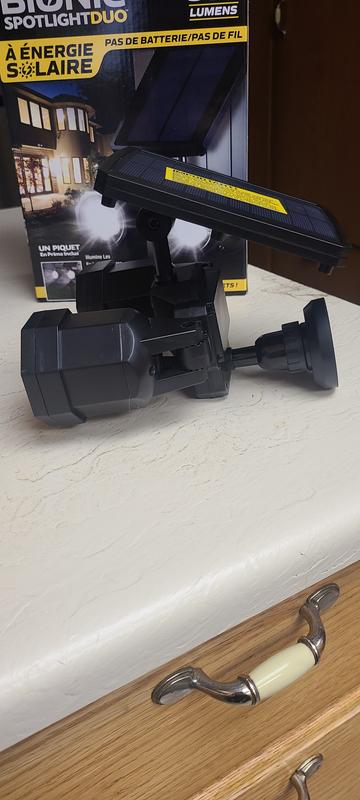 BELL + HOWELL Bionic Lighting 500-Lumen 6-Watt Black Solar LED Spot ...