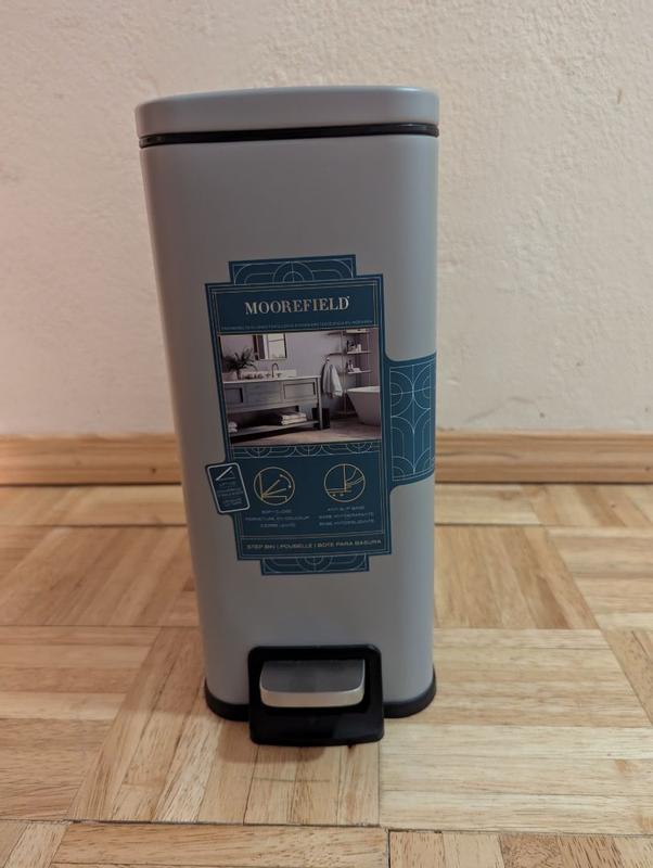Moorefield 6.4-Quart Matte Gray Metal in the Trash Cans department at ...