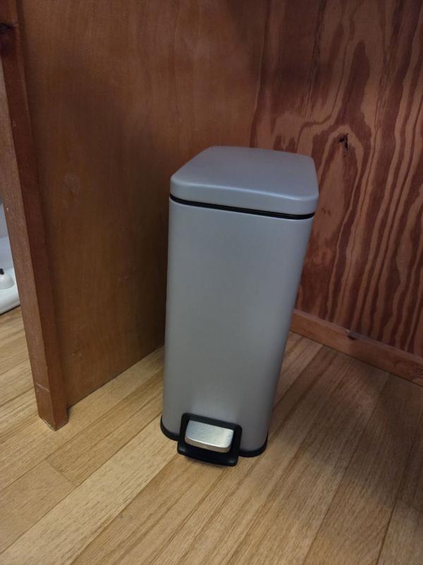 Moorefield Matte Black Metal Wastebasket at Lowes.com