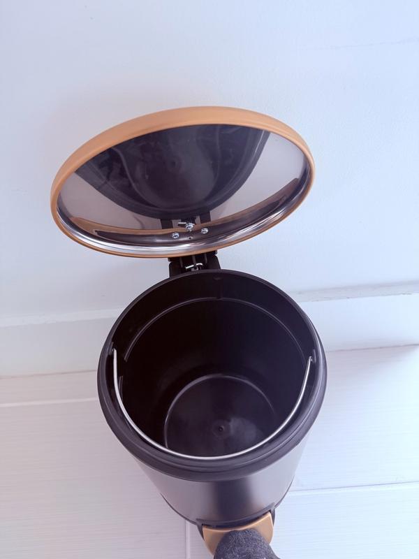 ACENTO Brushed Stainless Steel Metal Wastebasket at Lowes.com