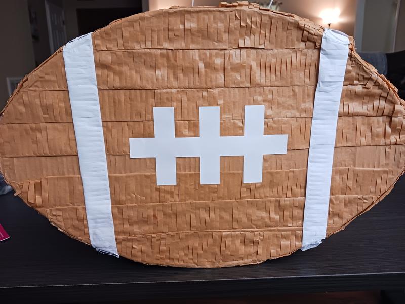 Blue Panda Football Pinata for Sports Birthday Party Supplies (16.5 x ...