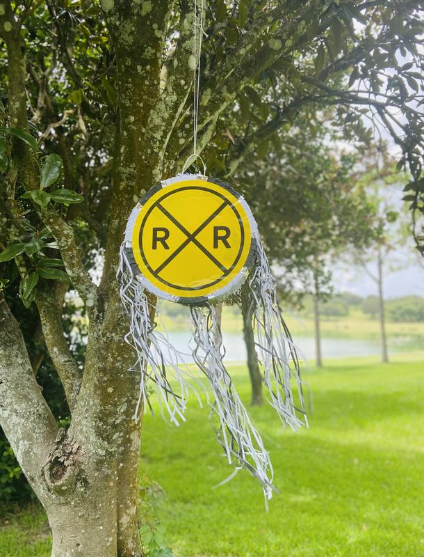 Blue Panda Small Pull String Pinata for Train Birthday Party, Railroad ...