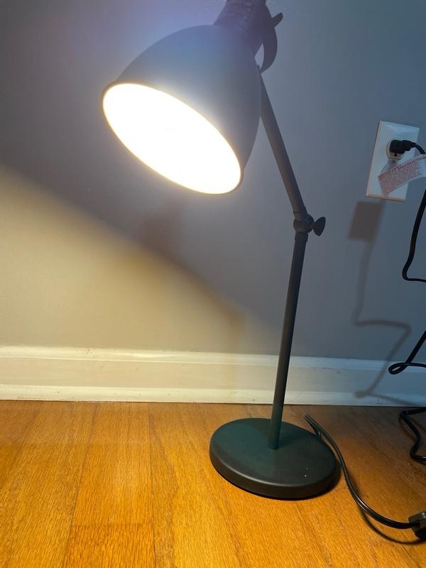 EGLO Priddy 2 17-in Black Led; Touch Table Lamp with Metal Shade in the Table Lamps department ...