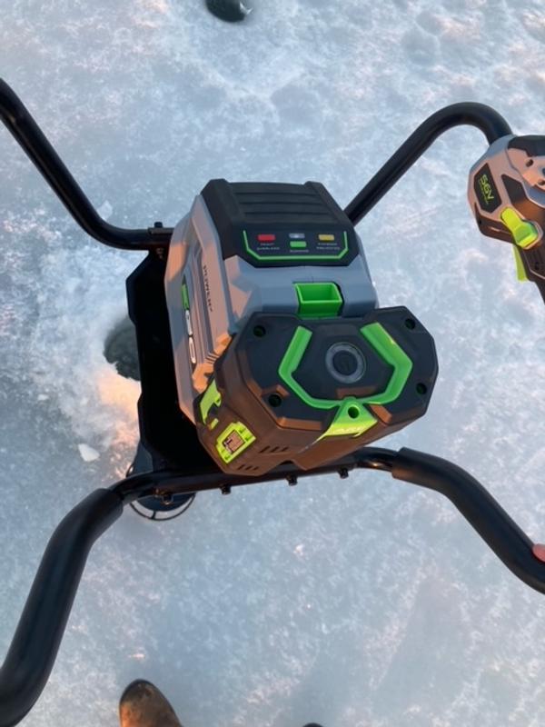 EGO 1-man POWER+ Ice Auger Powerhead with 8-in Bit(s) Included (Battery ...