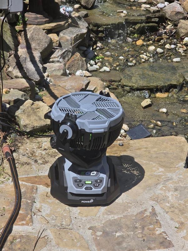 EGO 10-in 56 -Volt 5 -Speed High Velocity Indoor/Outdoor Grey/Green ...