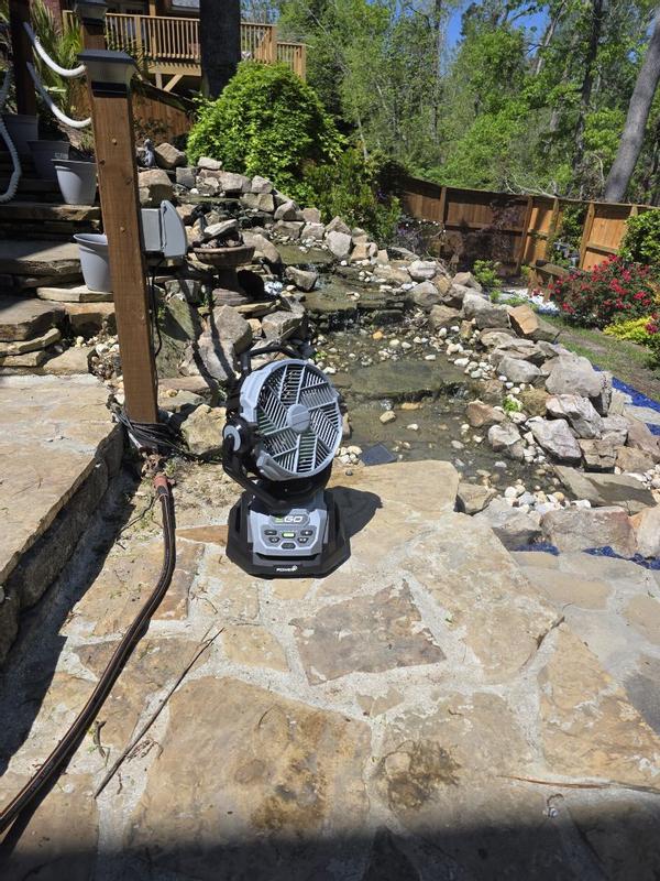 EGO 10-in 56 -Volt 5 -Speed High Velocity Indoor/Outdoor Grey/Green ...
