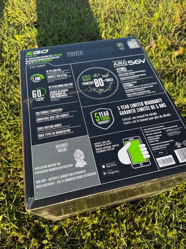 Shop EGO 10 In Cordless Misting Fan With 56V 2.5Ah Battery at Lowes.com