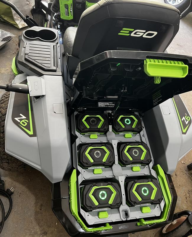 EGO POWER+ Z6 42-in Zero Turn Riding Mower, with (6) 6.0Ah Batteries ...