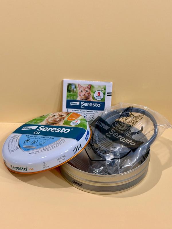 Elanco Seresto Vet-Recommended 8-Month Collar Flea and Tick Treatment ...