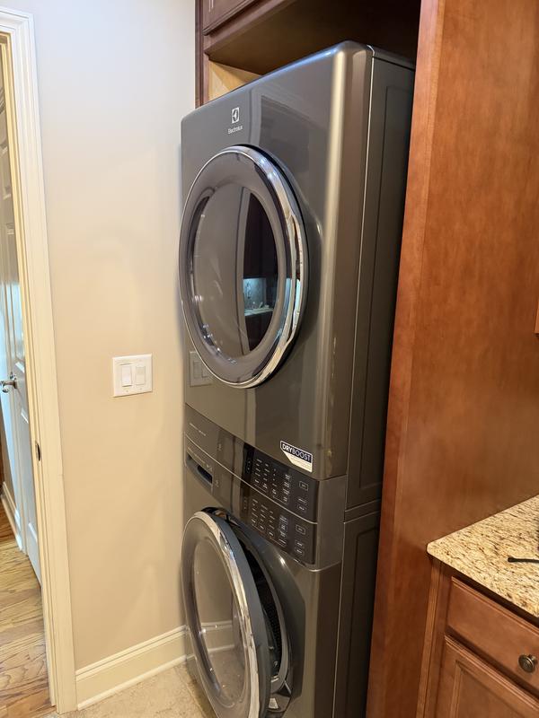 Electrolux SmartBoost Premix Electric Stacked Laundry Center with 4.5 ...