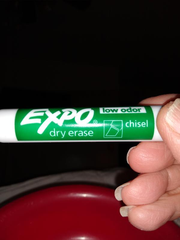 Expo Low-Odor Dry-Erase Markers, Broad Chisel Tip, Green, 12-Pack ...