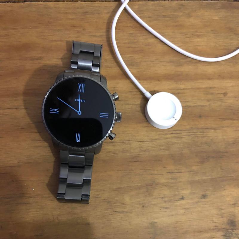 Fossil Men's Tech Explorist Gen 4 HR Black Leather Strap Touchscreen ...