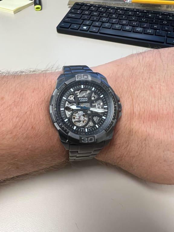 Bronson Automatic Smoke Stainless Steel Watch - ME3218 - Fossil Bronson Automatic Smoke Stainless Steel Watch - ME3218 - Fossil