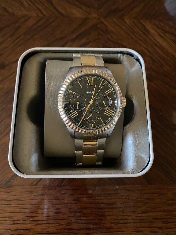 Fossil Men's Chapman Multi-Function Two-Tone Bracelet Watch 42mm - Macy's