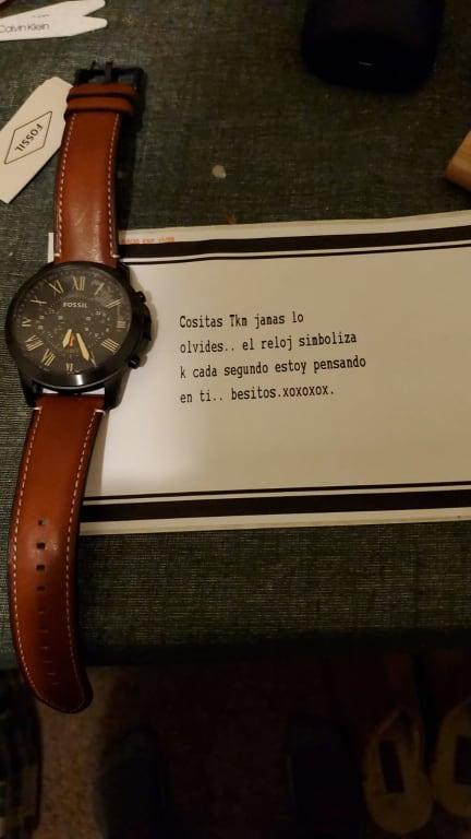Fossil Men's Chronograph Grant Light Brown Leather Strap Watch 44mm ...