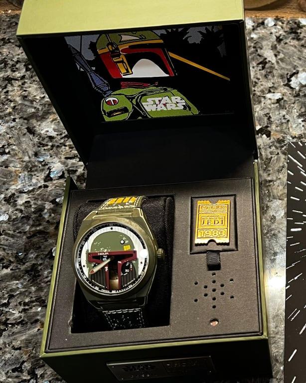 Fossil Unisex Limited Edition Star Wars Boba Fett Automatic Green Nylon ...