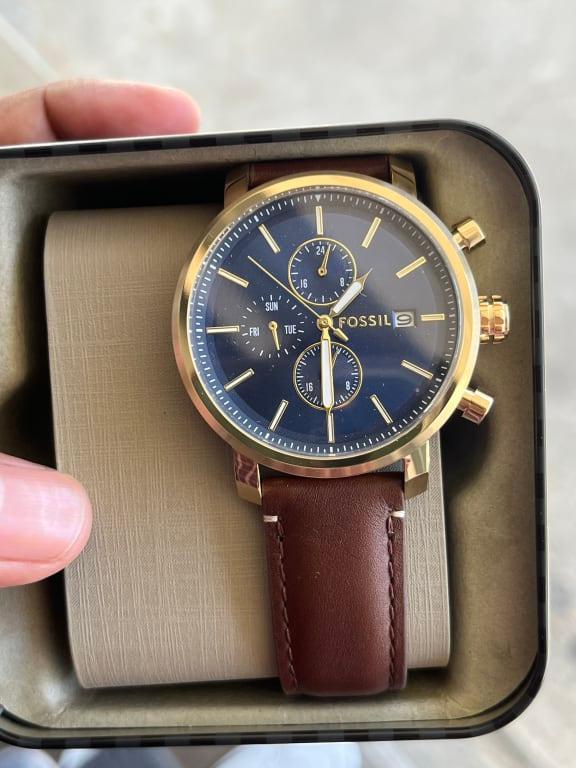 Fossil Men's Rhett Multifunction Gold-Tone Stainless Steel Watch, 42mm ...