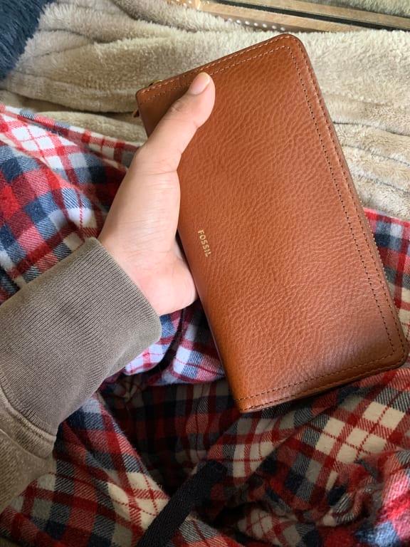 Fossil Logan Leather Zip Around Clutch Wallet - Macy's