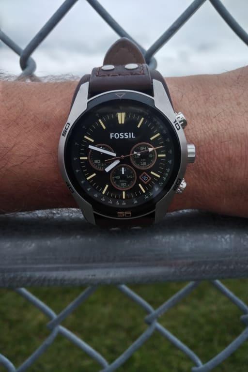 Fossil Men's Coachman Brown Leather Watch 45mm - Macy's