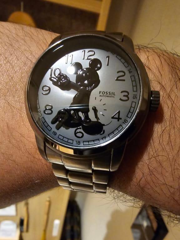 Fossil Unisex Disney x Fossil Limited Edition Three-Hand Smoke ...