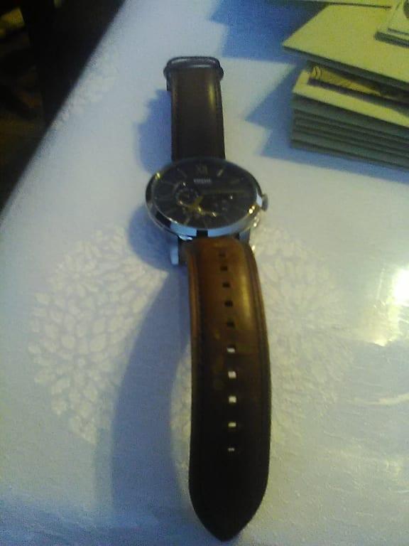 Fossil Men's Automatic Townsman Dark Brown Leather Strap Watch 44mm ...