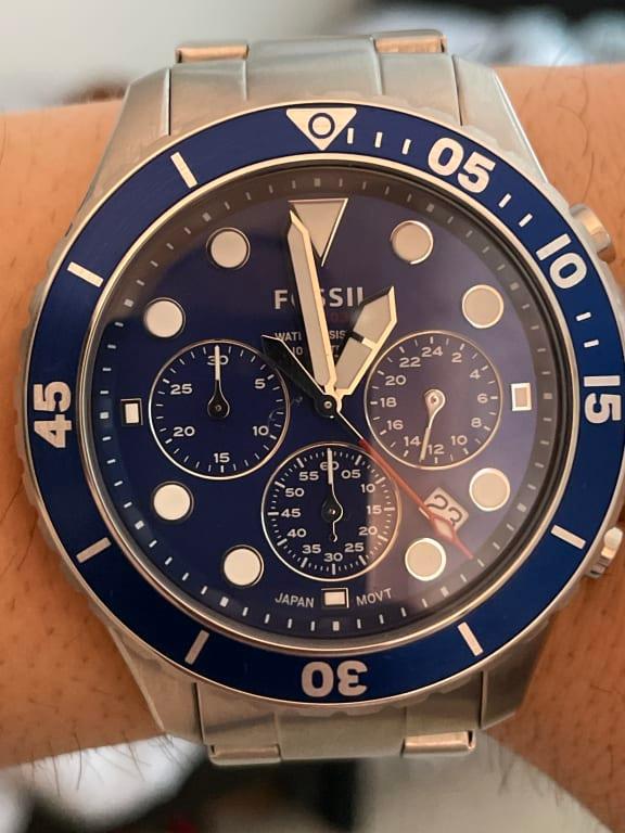 Fossil Men's FB-03 Sport Silver-Tone Bracelet Watch 46mm - Macy's