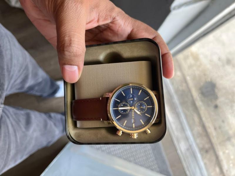 Fossil Men's Rhett Multifunction Gold-Tone Stainless Steel Watch, 42mm ...