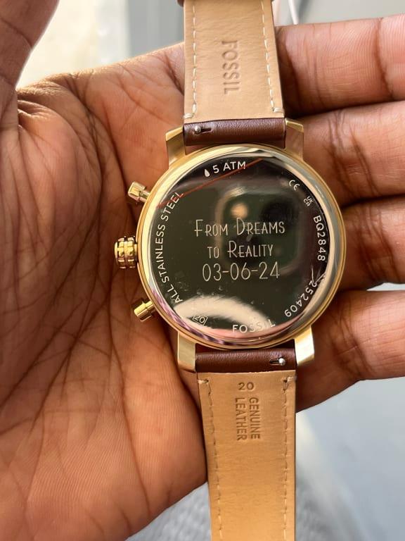 Fossil Men's Rhett Multifunction Gold-Tone Stainless Steel Watch, 42mm ...