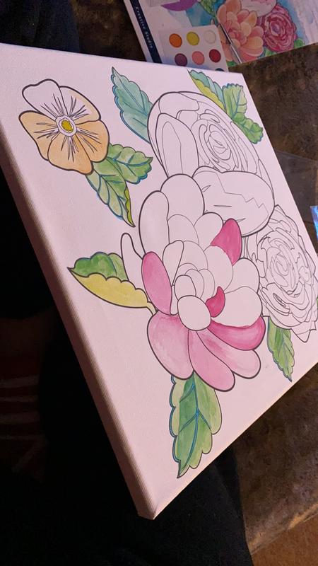 Faber-Castell Watercolor Paint By Number Floral FC770630 at Lowes.com