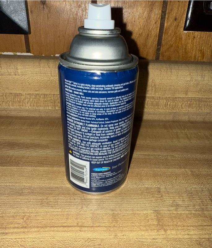Farnam Wound-Kote Blue Lotion Spray Wound Dressing for Horses, Cattles ...