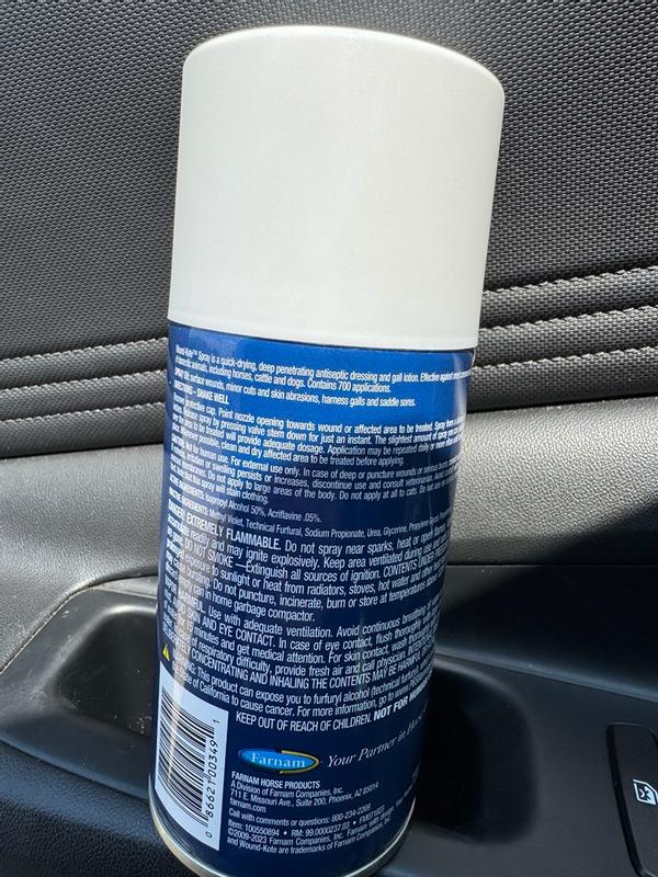 Farnam Wound-Kote Blue Lotion Spray Wound Dressing for Horses, Cattles ...