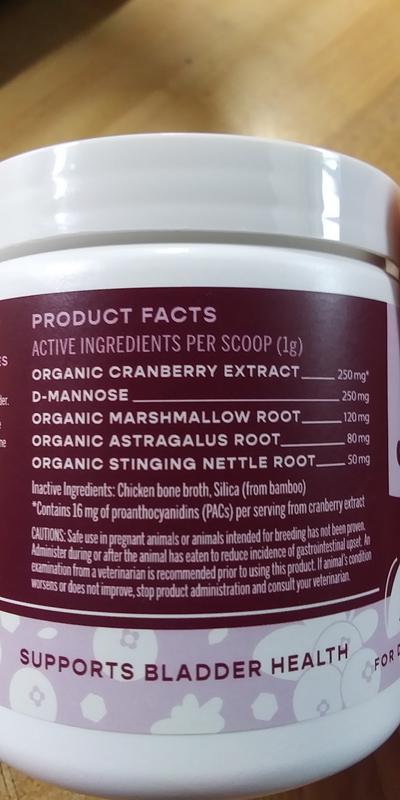 Fera Pet Chicken Bone Broth Flavor Bladder Supplement Support for Dogs ...