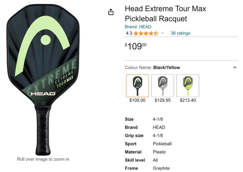 Head Extreme Tour Max Pickleball Paddle | SportChek