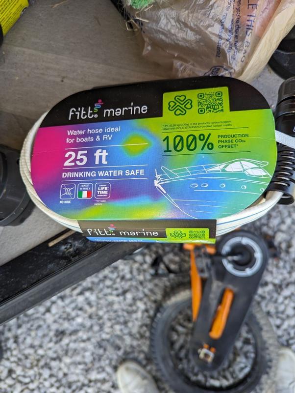 FITT MARINE/RV 1/2-in x 25-ft Heavy Kink Free Hybrid Polymer White ...