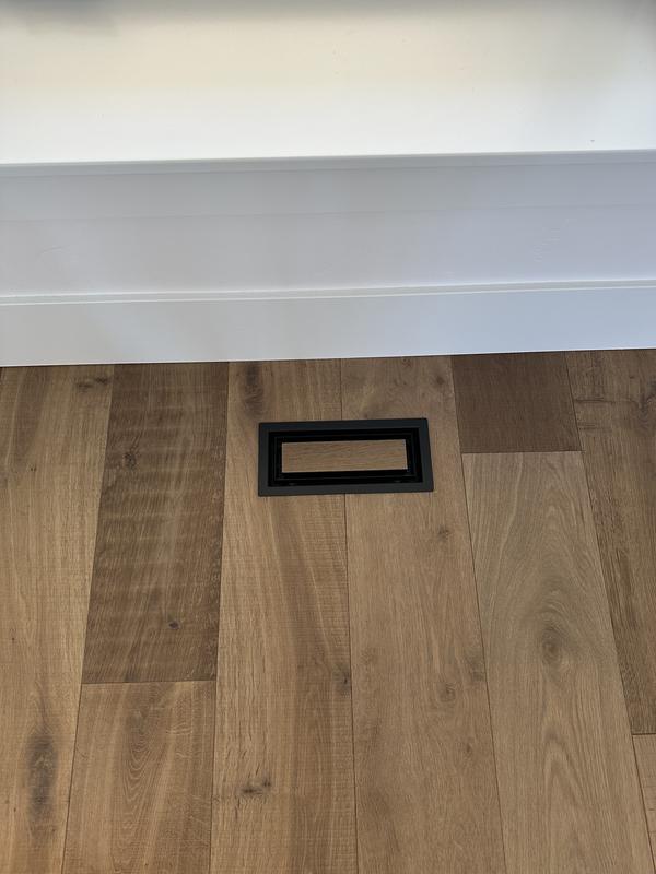 Fittes 6-in x 14-in 1-way Steel Matte Black Floor Register in the Floor ...