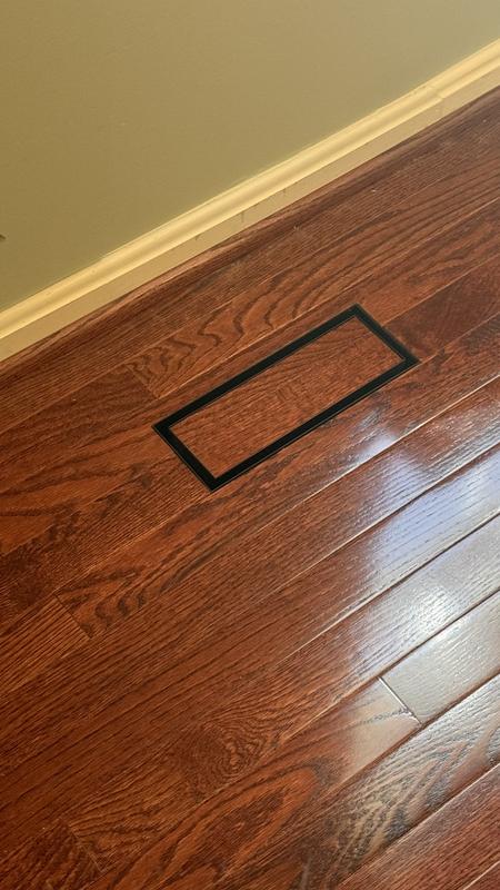 Fittes 6-in x 12-in 1-way Steel Matte Black Floor Register in the Floor ...