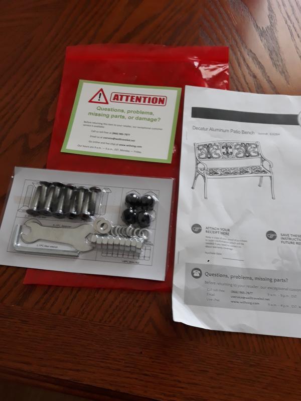 Balkene Home Decatur 40-in W x 34-in H Antique Bronze Aluminum Garden ...