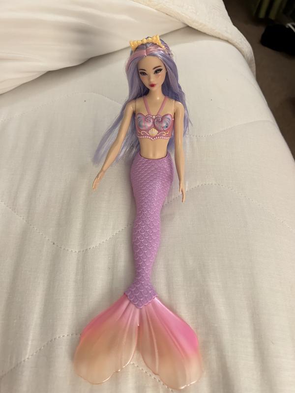 Barbie Mermaid Dolls with Colorful Hair, Tails and Headband Accessories ...