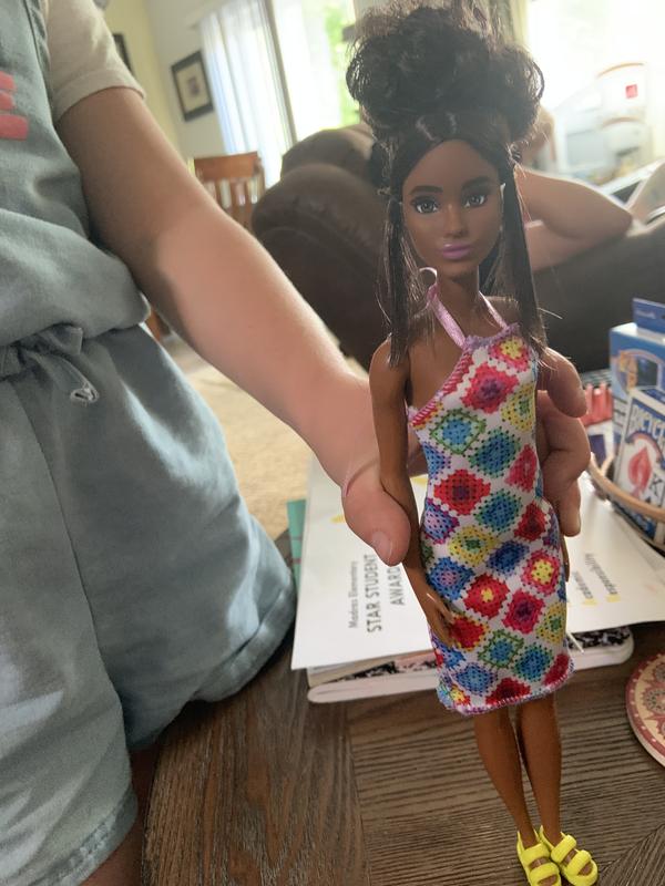 Barbie Fashionistas Doll 210 With Bun and Crochet Halter Dress - Macy's