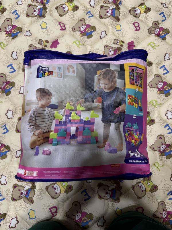 MEGA BLOKS 80-piece Big Building Bag Blocks for Toddlers 1-3, Blue - Macy's