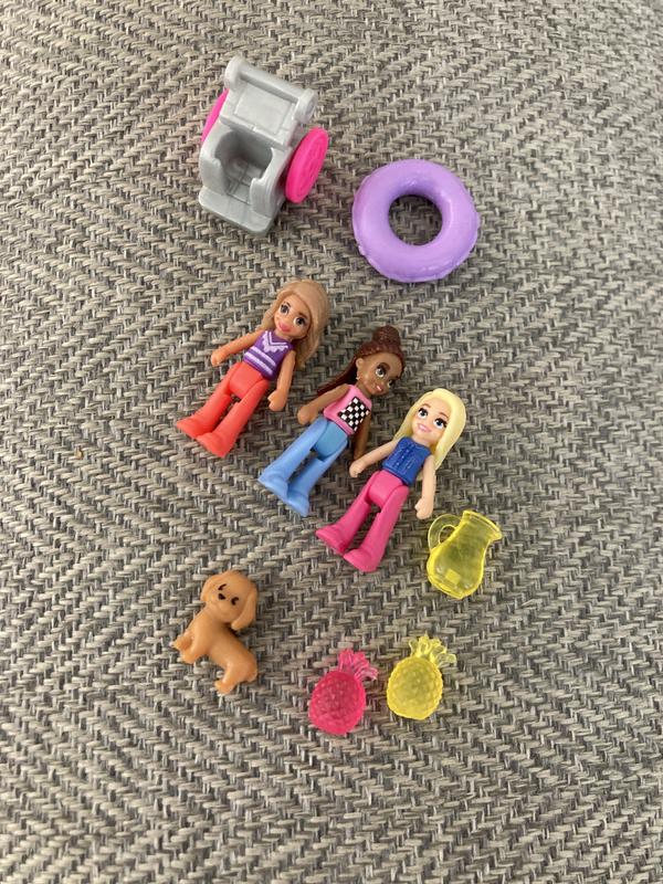 Polly Pocket Barbie Dreamhouse Compact, Dollhouse Playset with 3 Micro ...