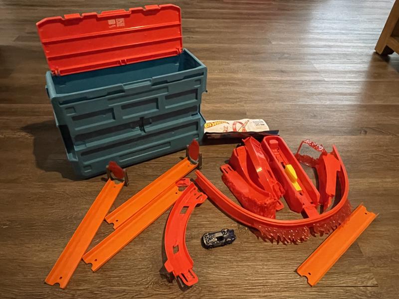 Hot Wheels Track Builder 16 Piece Flame Stunt Pack Set - Macy's