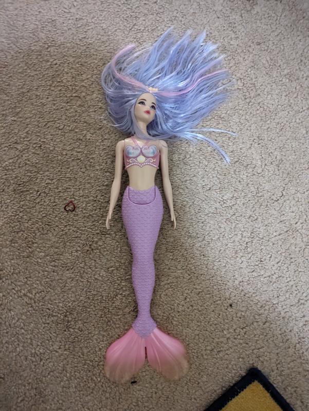 Barbie Mermaid Dolls with Colorful Hair, Tails and Headband Accessories ...