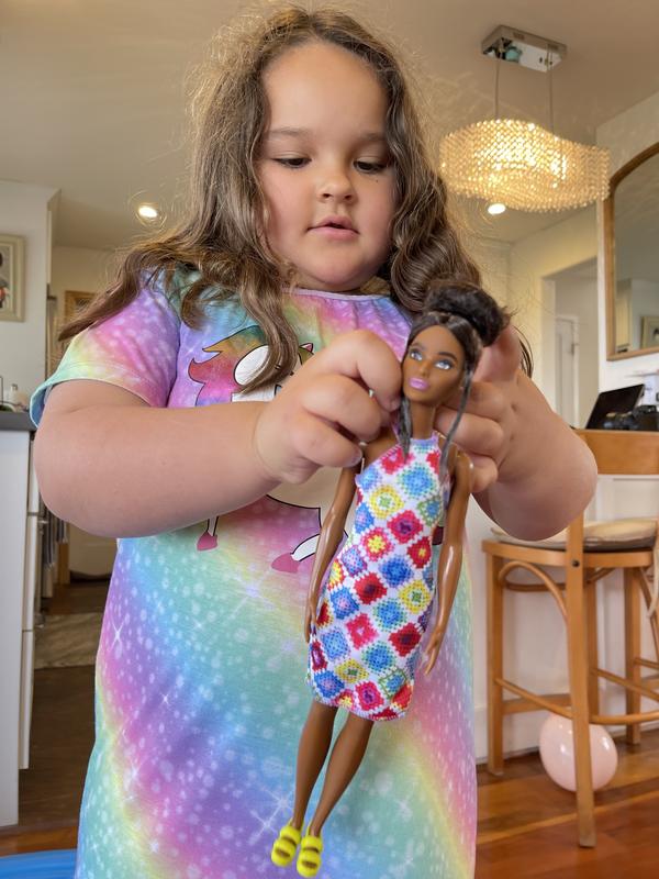 Barbie Fashionistas Doll 210 With Bun and Crochet Halter Dress - Macy's