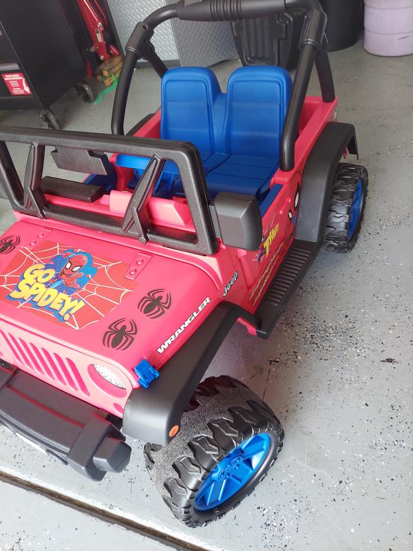 Power Wheels Spider-Man Jeep Wrangler Battery Powered 12V, 60% OFF