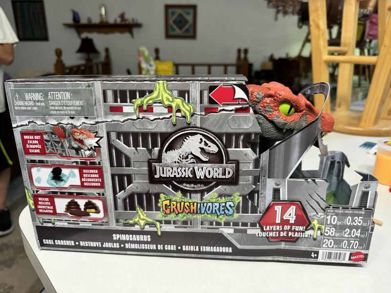 Jurassic World Crushivores Spinosaurus Cage Crasher Dinosaur Action ...